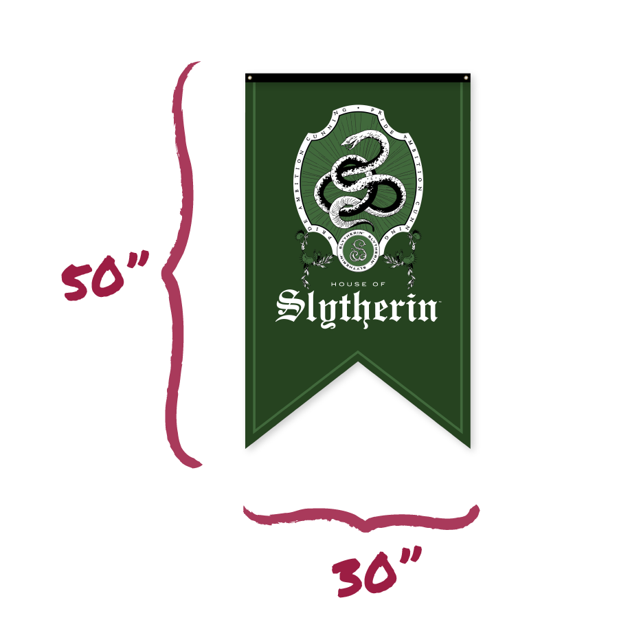 Harry Potter Slytherin Crest Banner Flag – ConQuestJournals