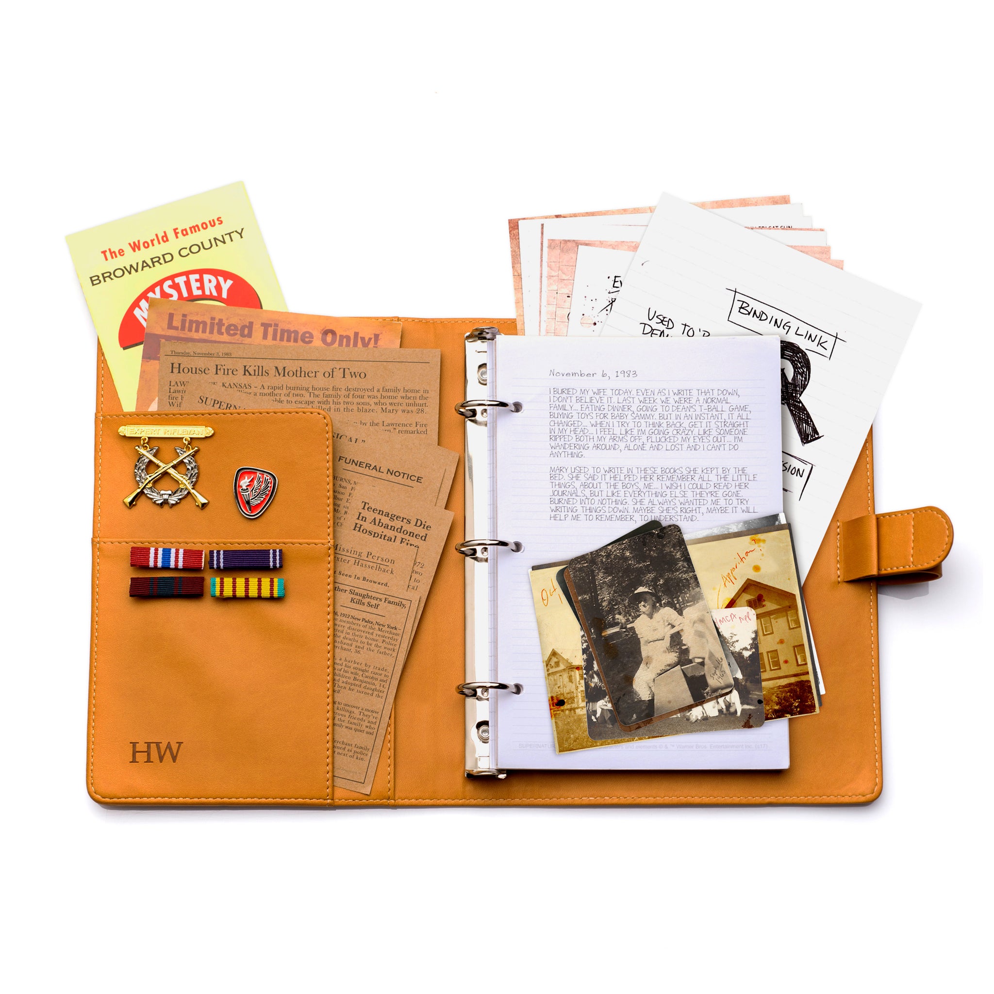 Supernatural John Winchester Replica Journal Deluxe Bundle ...