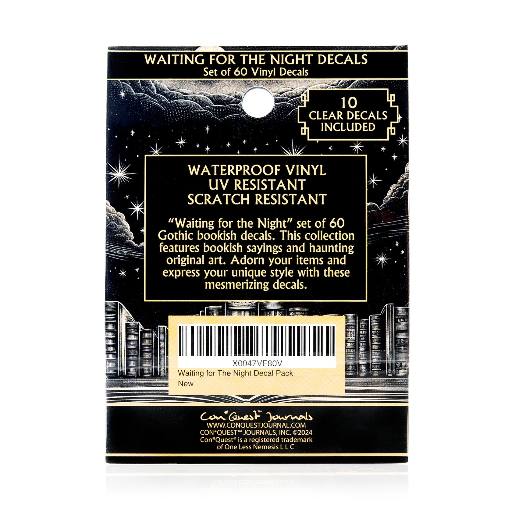 Waiting for the Night Gothic-Inspired Bookish Decal Stickers ...