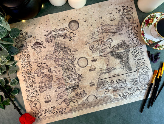 A Court of Thorns and Roses Prythian World Map (16'' x 20 ...
