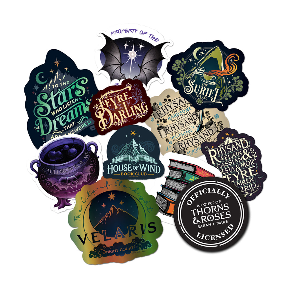 A Court of Thorns and Roses Sticker Decals (10-Pack) – ConQuestJournals